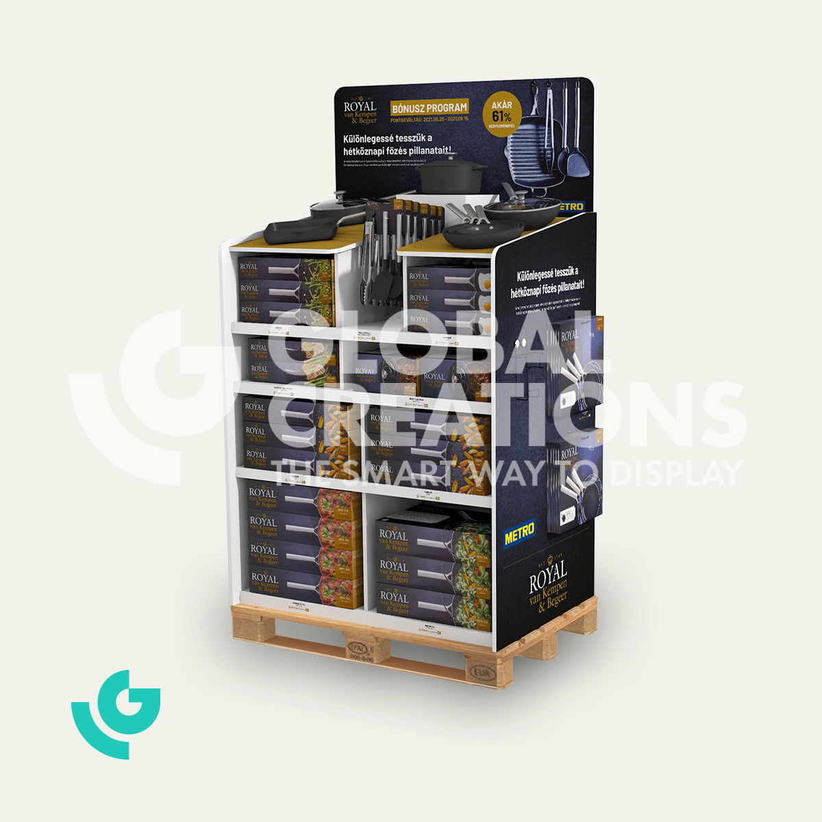 Honeycomb cardboard displays | Global Creations